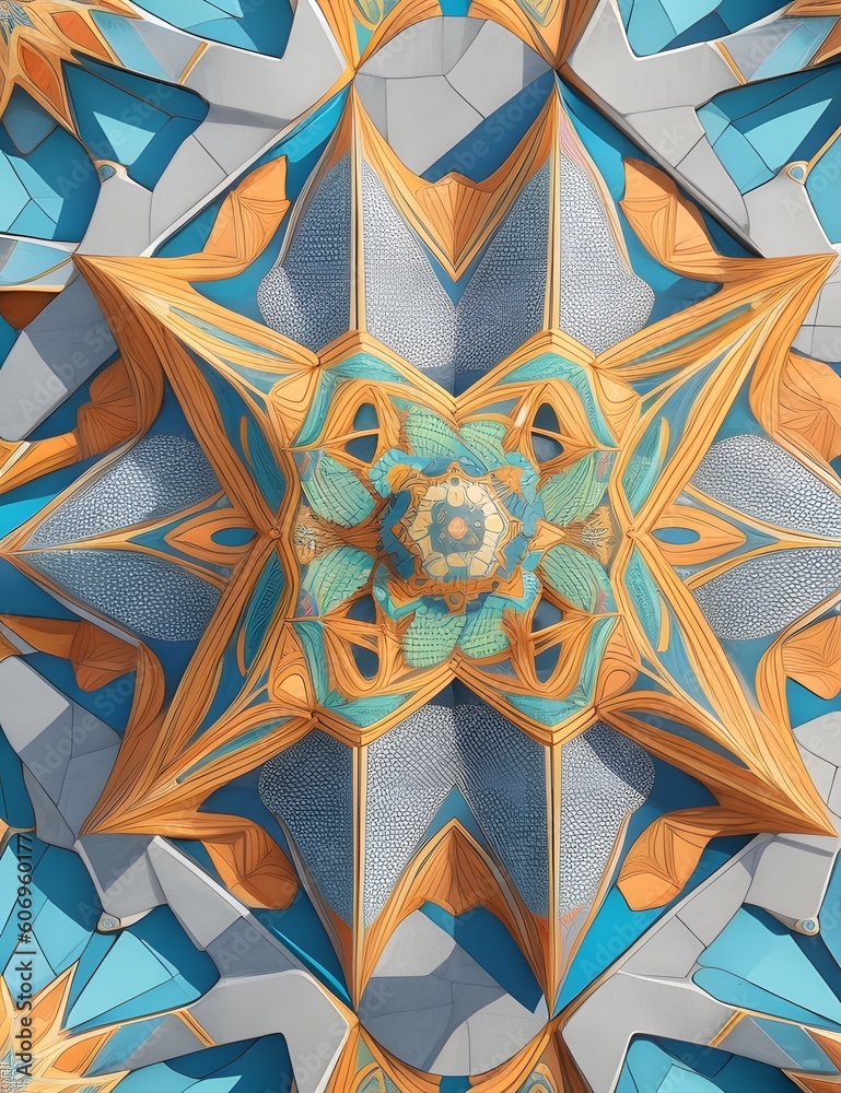 Mesmerizing abstract pattern of geometric shapes and lines, captured ...