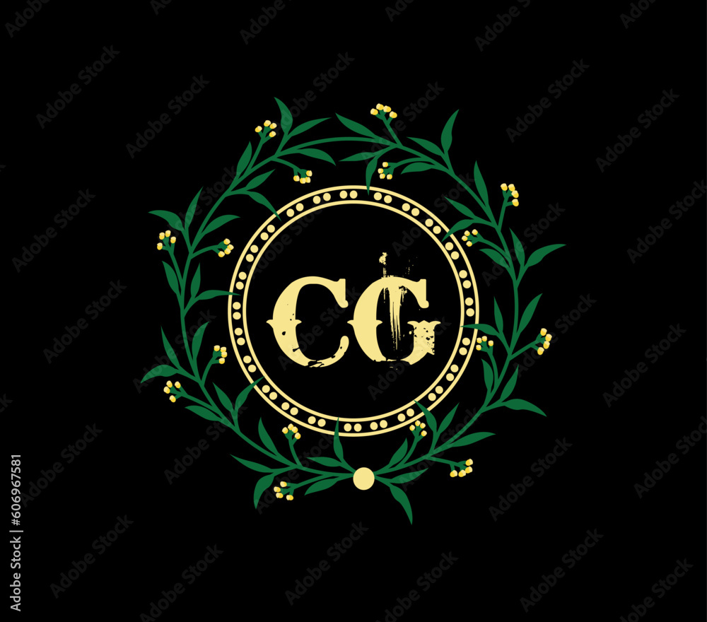 CG letter logo design with a circle shape CG Logo design with unique ...