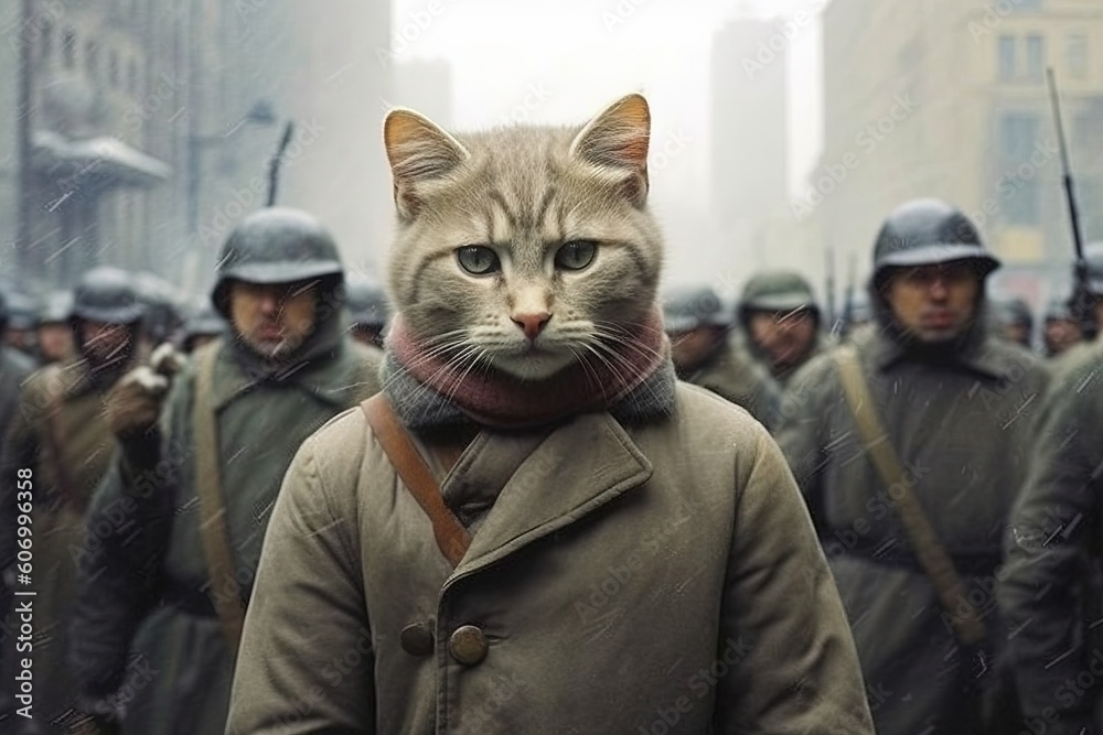 Cat as leader of communist revolutionary movement to restore balance ...