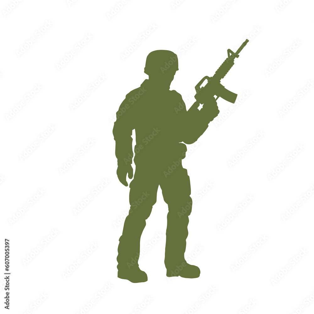 soldier with rifle isolated on transparent background. PNG Stock ...