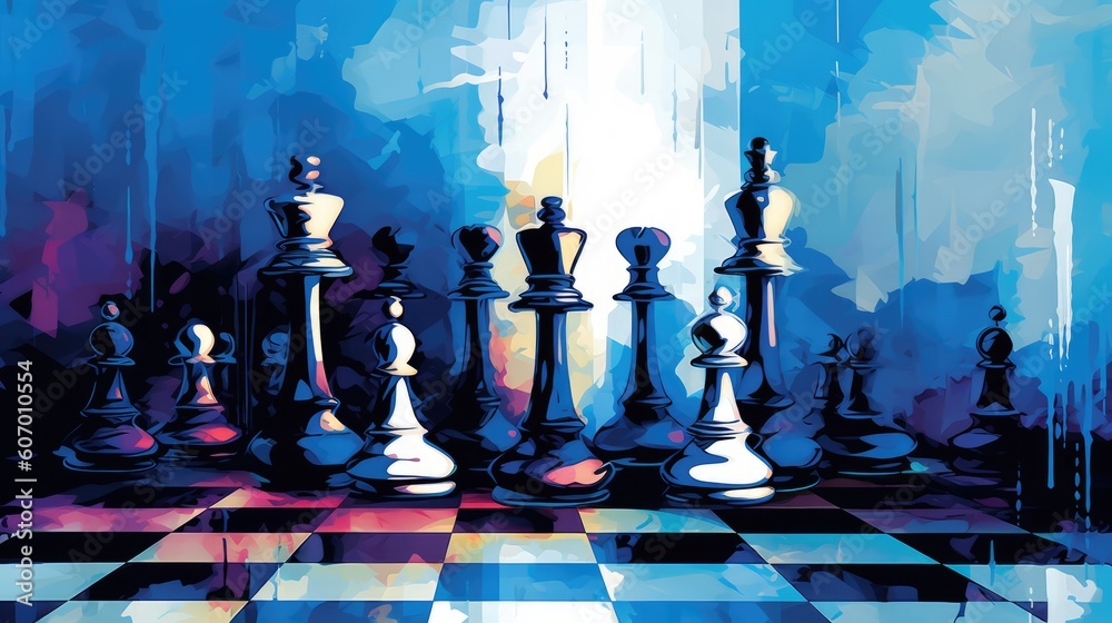 Chess Board Background, World Chess Day, Abstract Art, Digital ...
