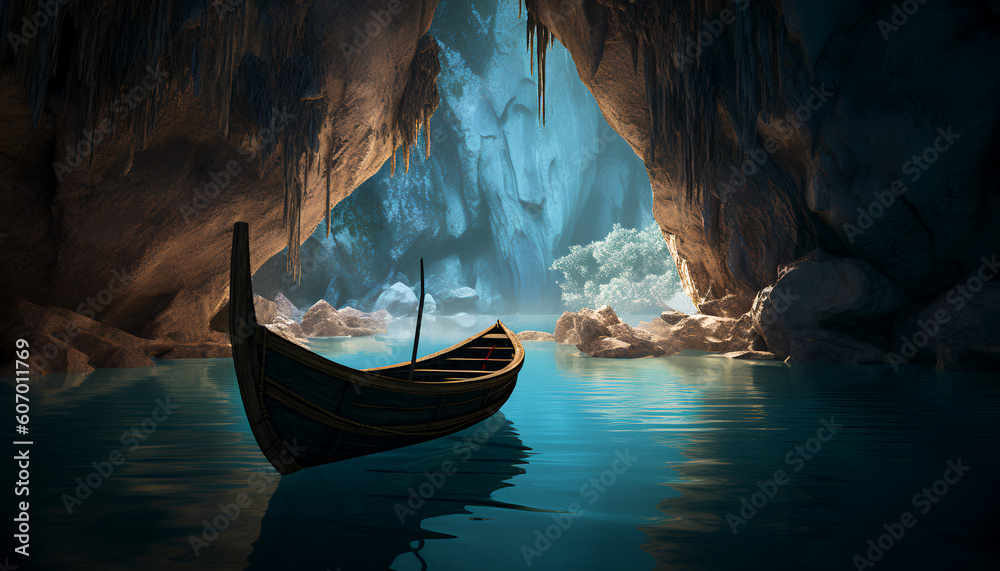 The sun's golden rays caressed the rugged coastline as boats gracefully ...