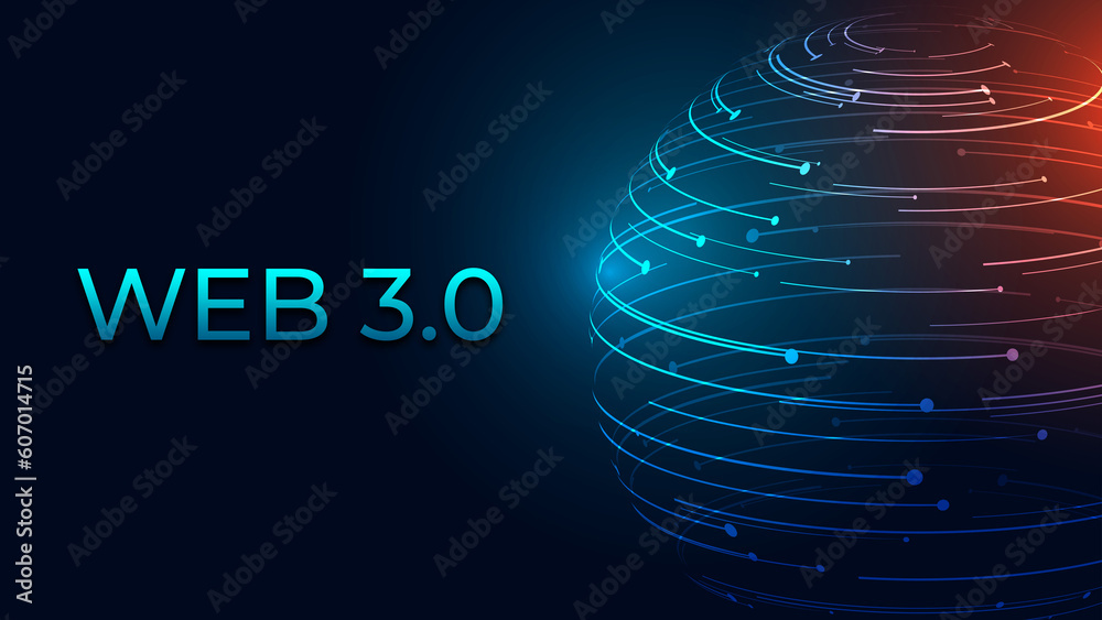 Web3 logo, which is the next iteration of the internet on futuristic ...