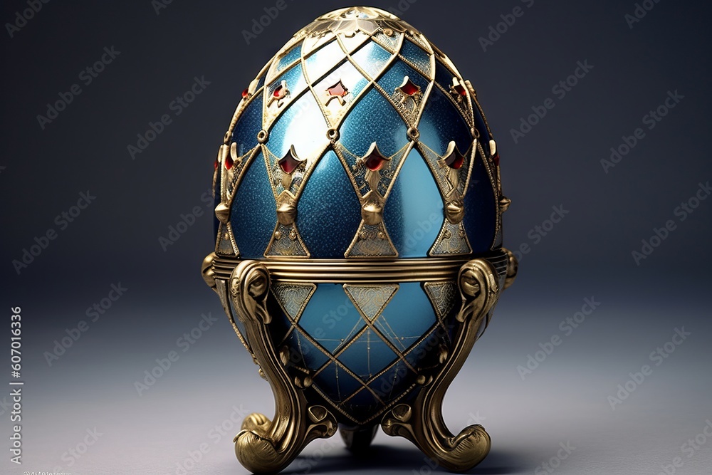Glimmering Beauty: A Majestic Faberge Egg Unveiled, Generative AI Stock ...