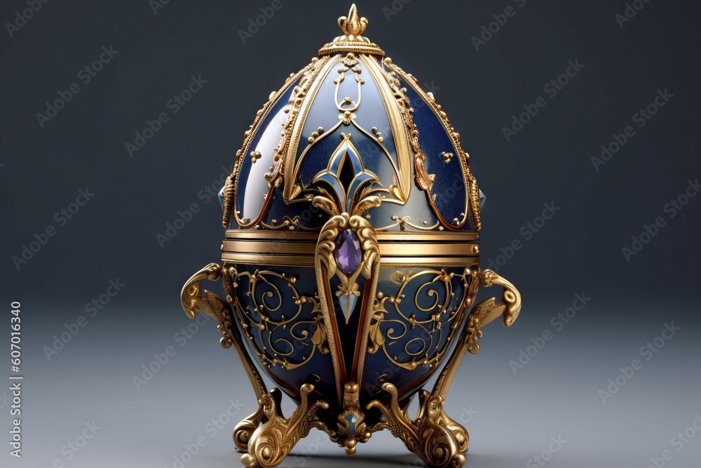 Glimmering Beauty: A Majestic Faberge Egg Unveiled, Generative AI Stock ...