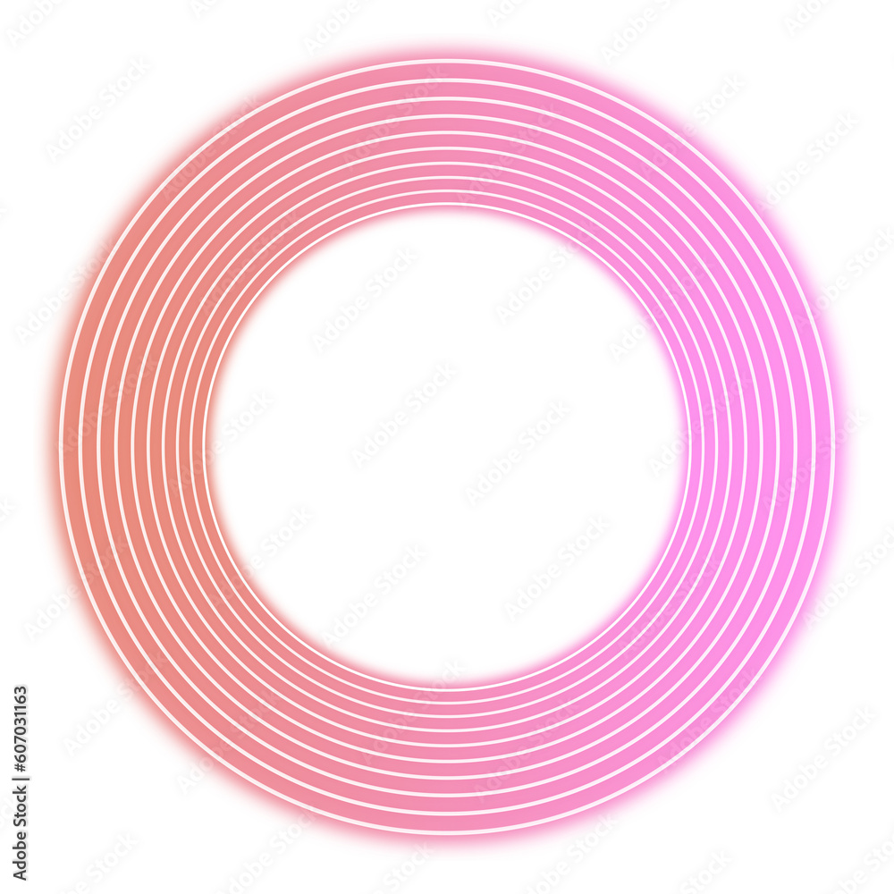 Neon circle frame png. Glowing pink frame on transparent background ...
