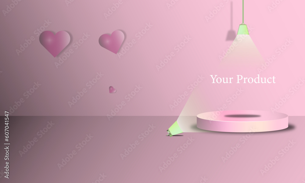 Pink background with a stage design for spotlighting - great for a ...