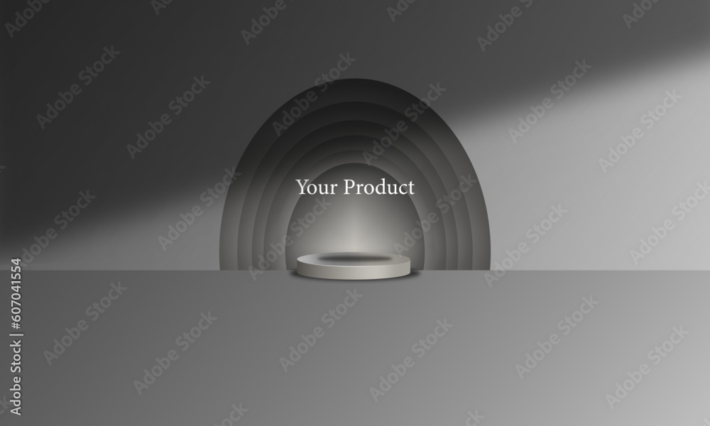 Gray background with a stage design for spotlighting - great for ...