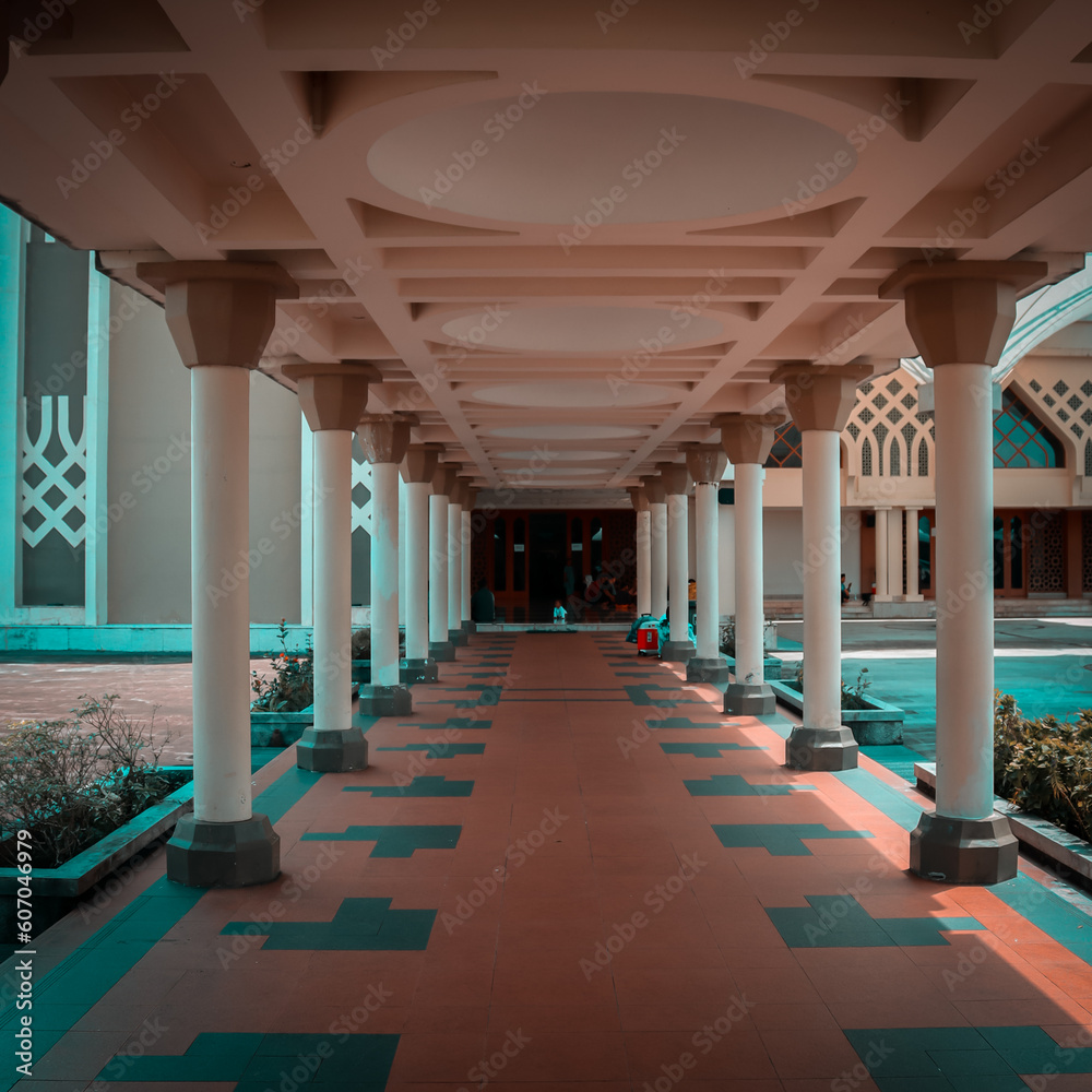 Islamic, Center Mosque in Balikpapan Indonesia, with Unique Umbrella ...