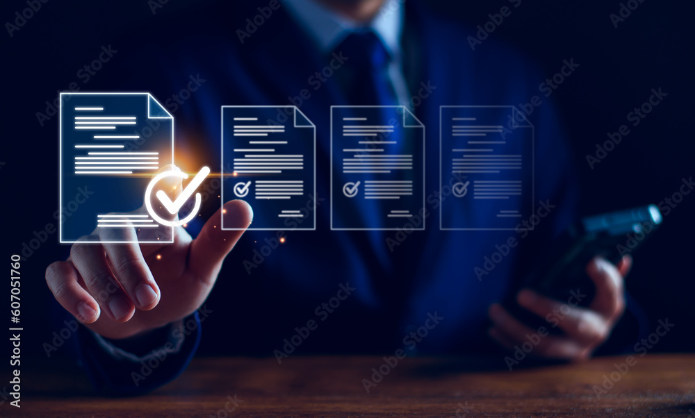 Manager is verifying the validity, security, approving requests ...