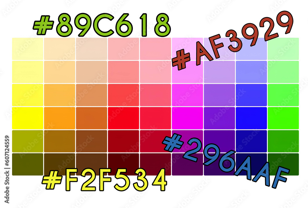 color palette, color codes transparent background png Stock ...