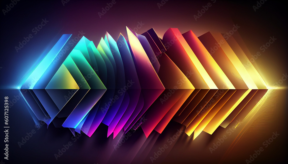 Ultra sharp abstract colorful lens flare fins smooth gradients element ...