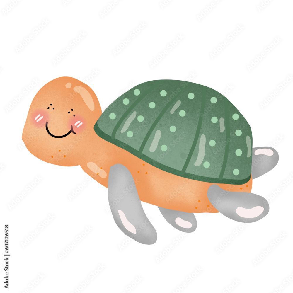 ภาพประกอบสต็อก Ocean animals, shark, shell, jellyfish,crab,squid ...