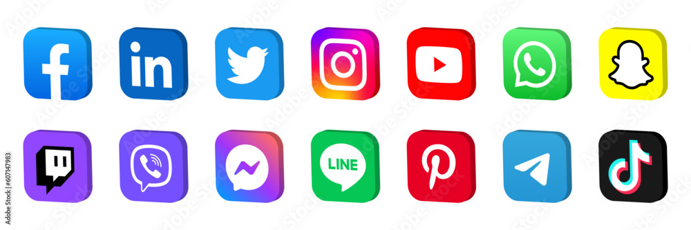 social media icons. social media logo , facebook, instagram, youtube, whatsapp, twitter ...