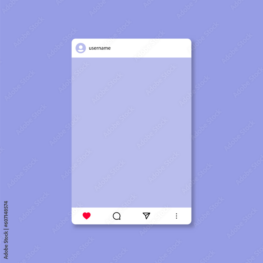 instagram post frame mockup template. social media and social network ...