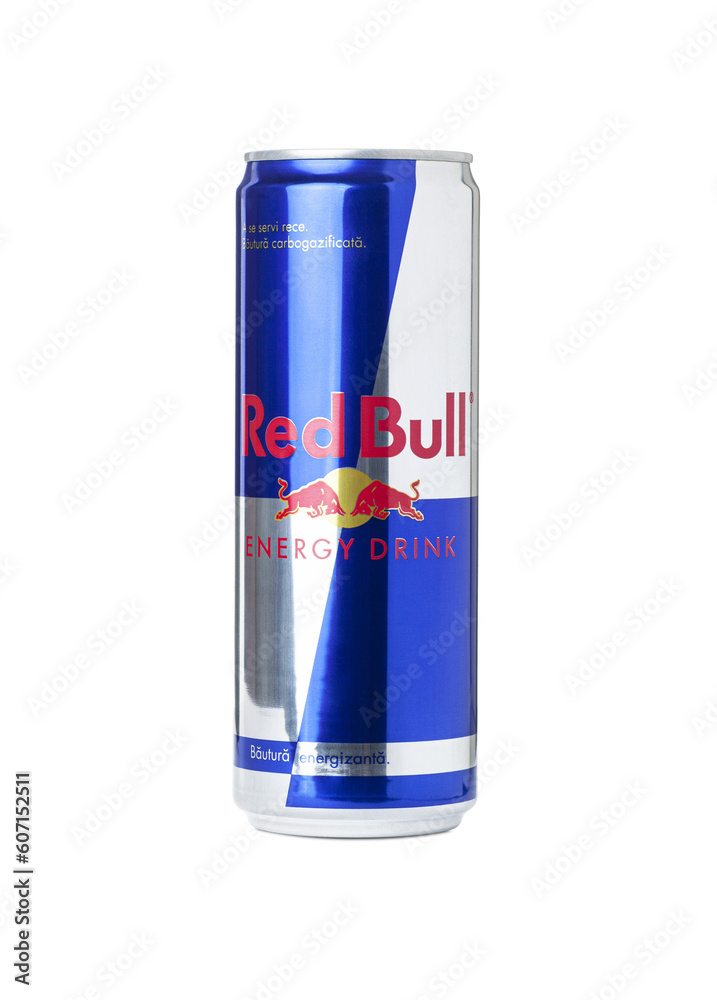 Can of Red Bull Energy Drink isolated on a transparent background Stock ...