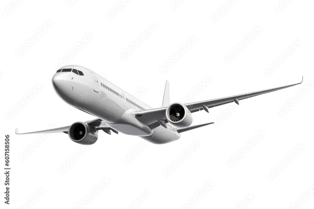 Airplane Flying Isolated on Transparent Background - Generative AI ...