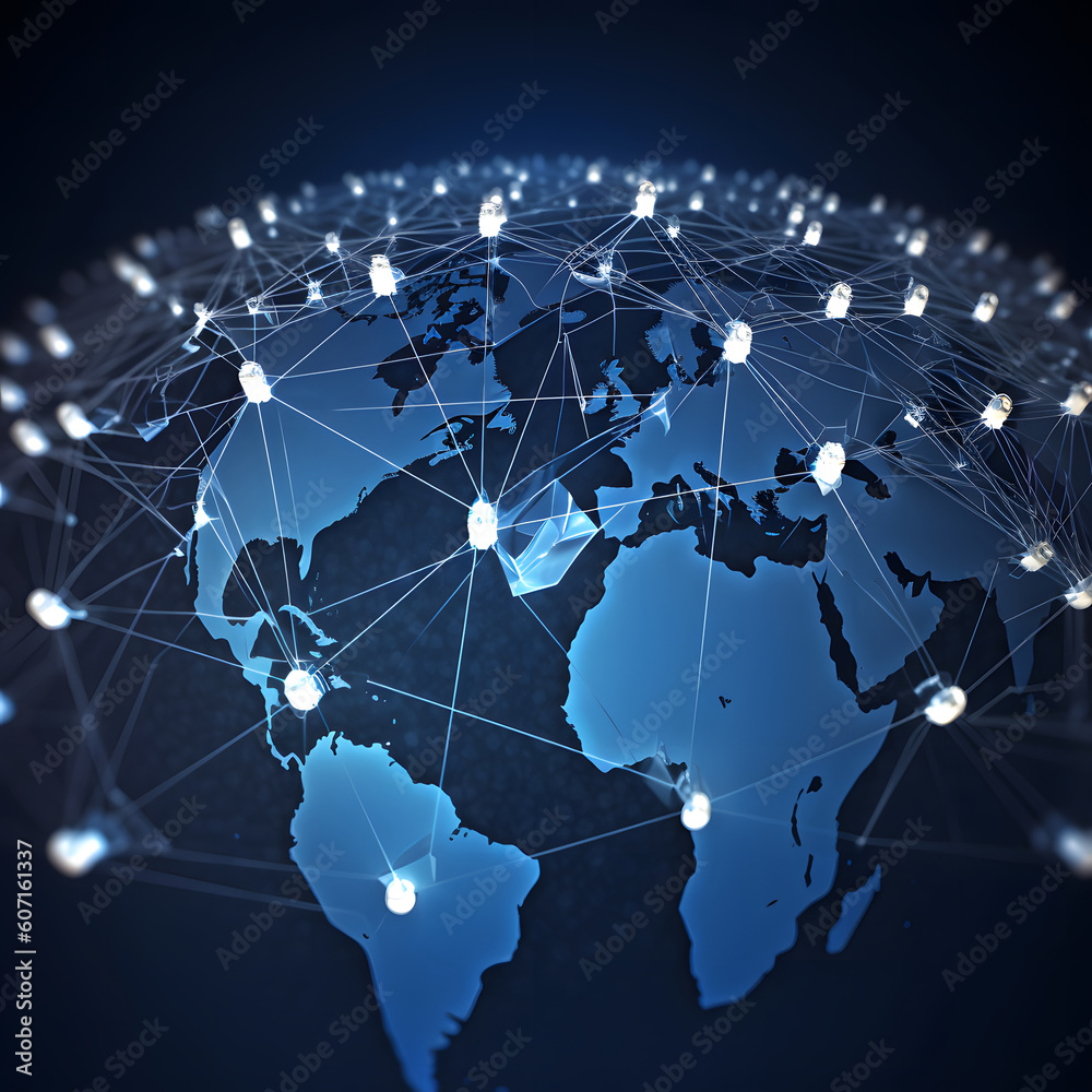 Digital Unison: Global Connectivity - This image portrays the Earth ...