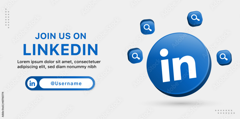 Join follow us on linkedin. 3d linkedin logo social media icons, lower ...