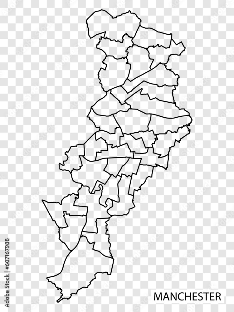 High Quality map of Manchester is a city of United Kingdom, with ...
