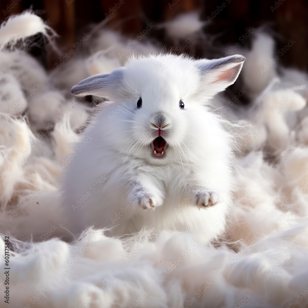 Holland Lop Bunny Enjoying a Playful Hop, A Burst of Joy Stock ...