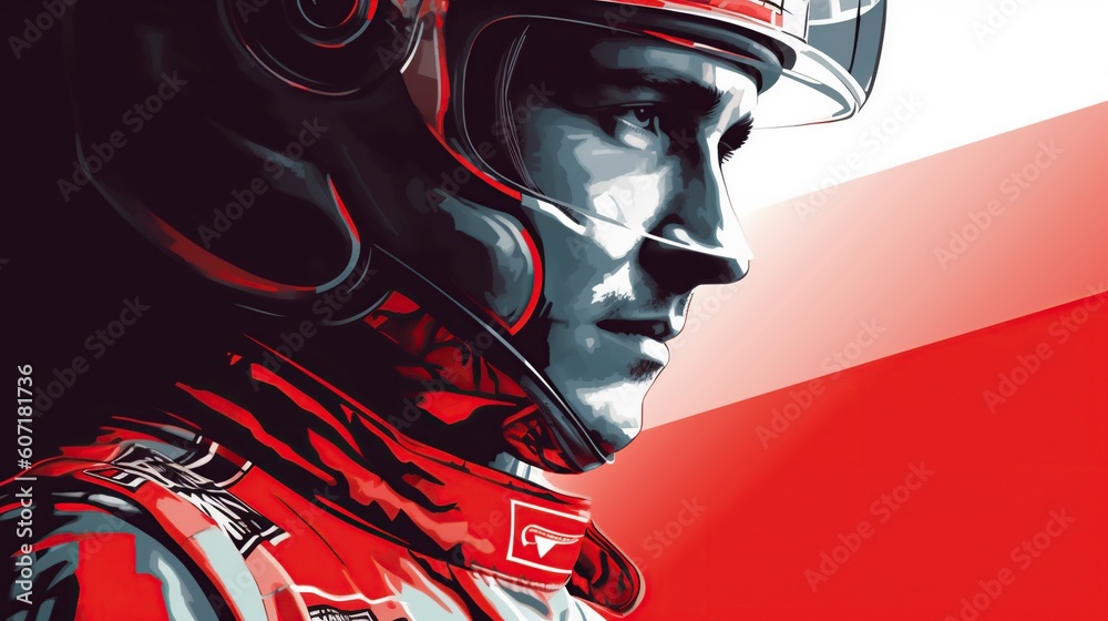 Formula 1 Drivers, Generative AI, Illustration Stock Illustration ...