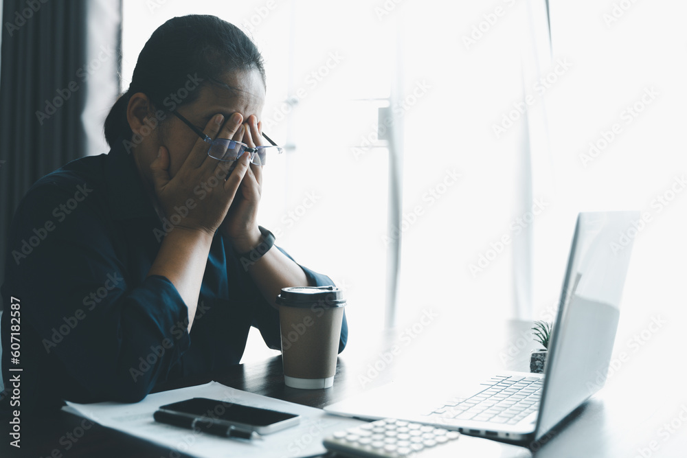Stressed Person On Computer