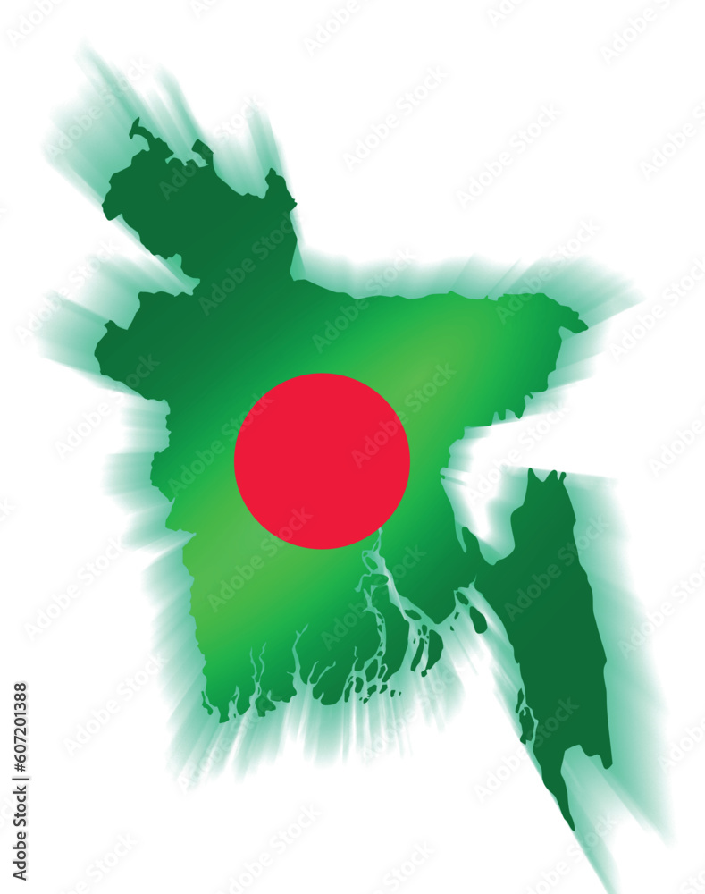 Isolated flag map of Bangladesh.Bangladeshi flag with map Stock Vector ...