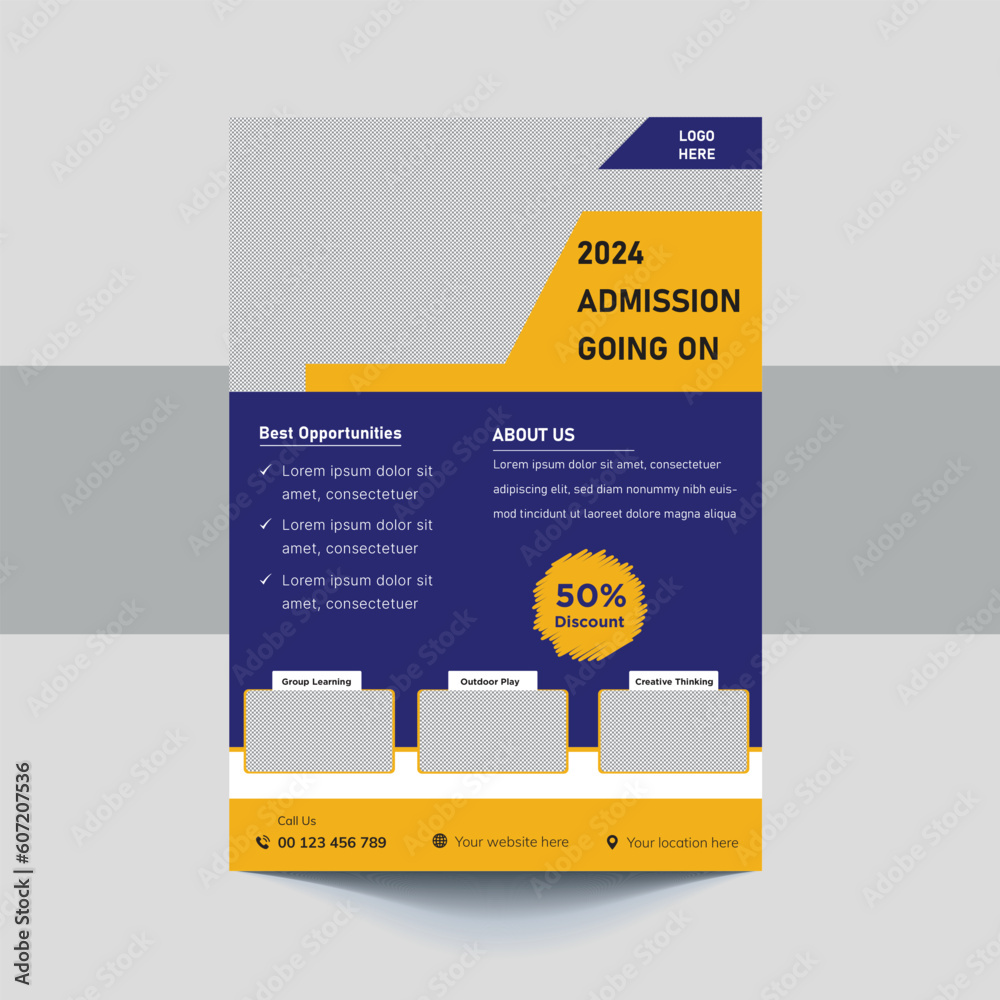 School admission flyer design. back to school flyer design. Back to ...