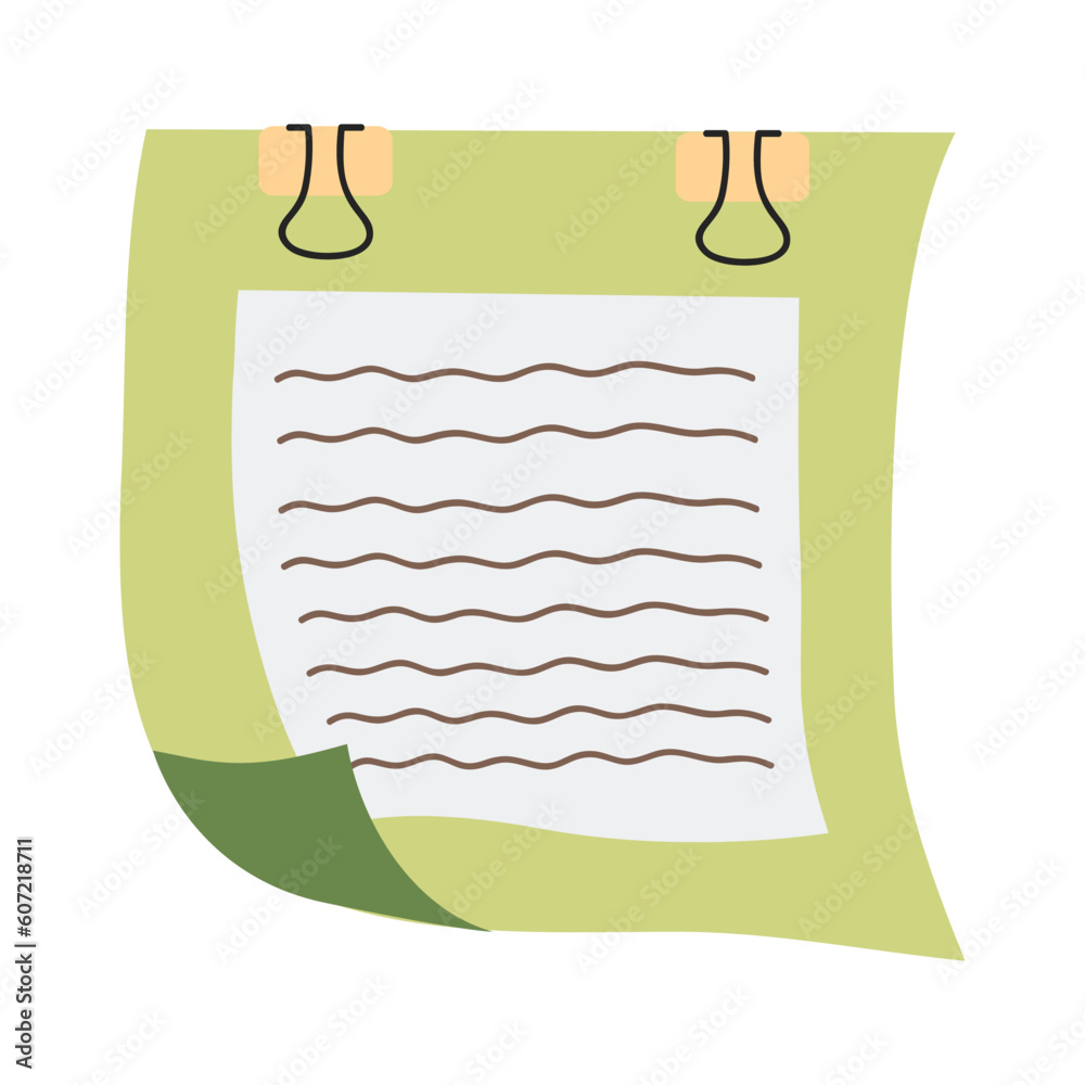 Colored sticky notes paper illustration. Blank paper sheets for note ...