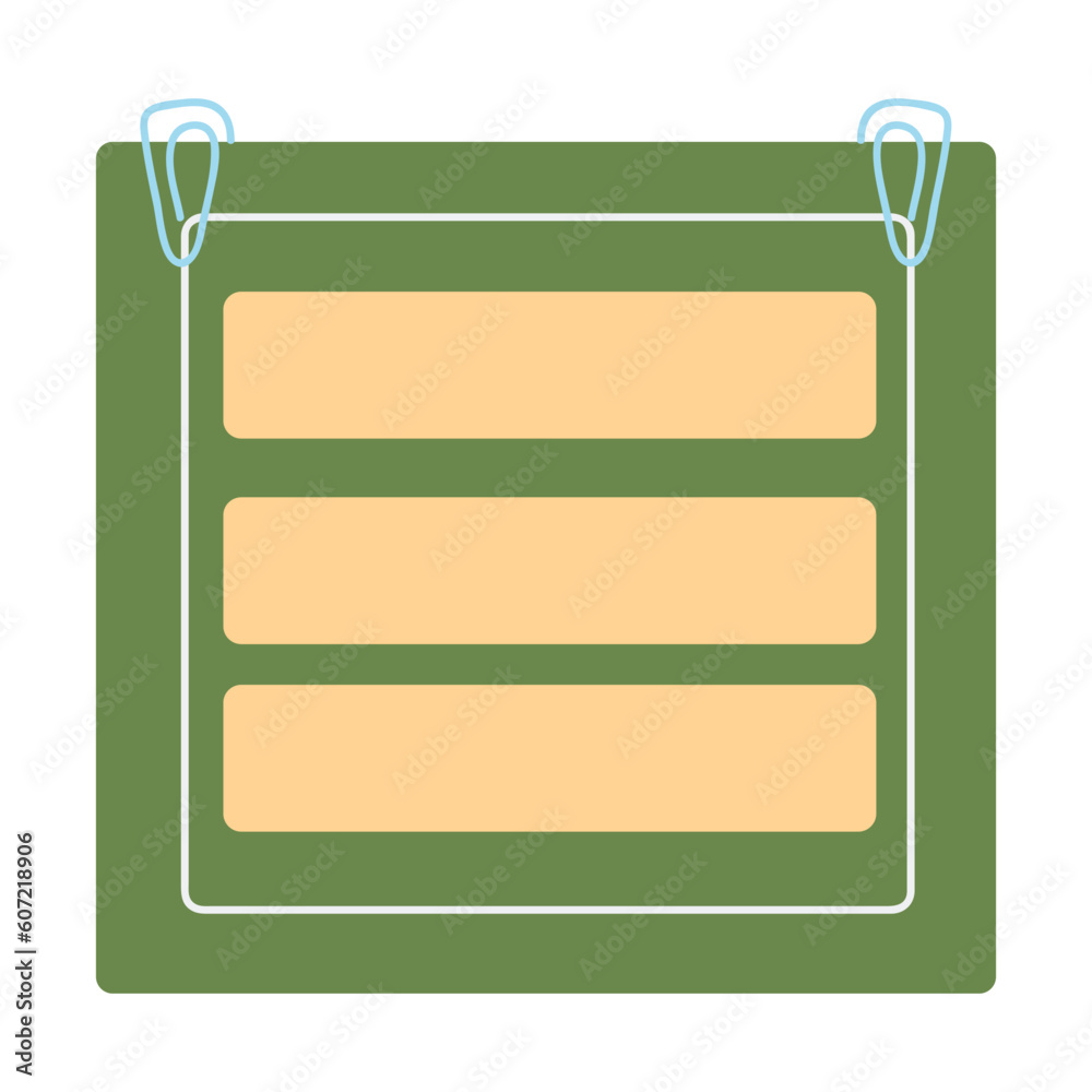 Colored sticky notes paper illustration. Blank paper sheets for note ...