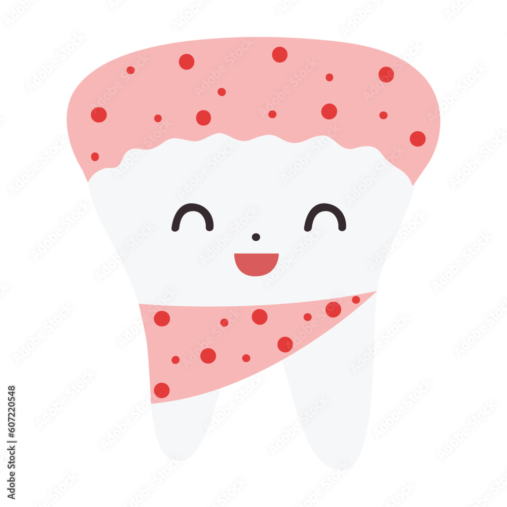 Teeth cartoon character illustration. Cartoon dental character. Cute ...