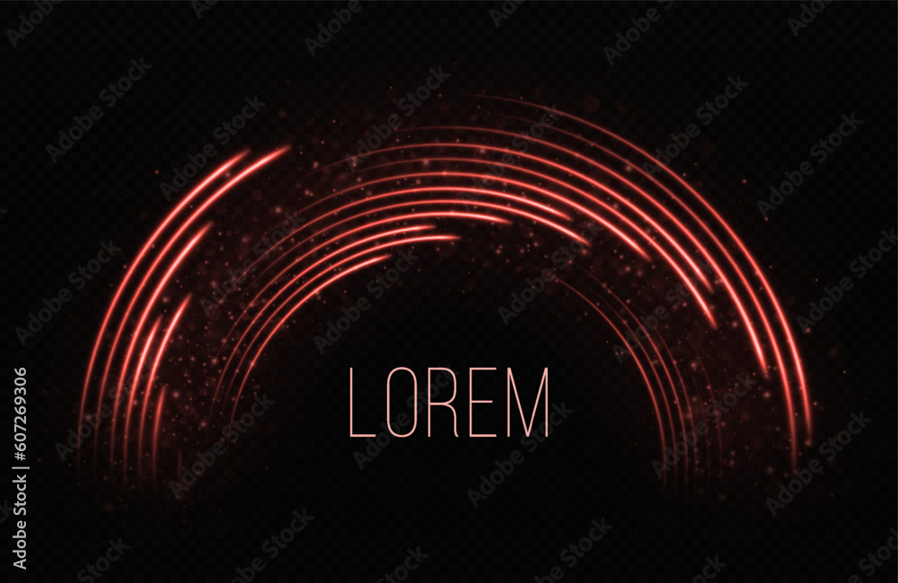 Sparkle motion lines on transparent background. Red speed lines effect ...