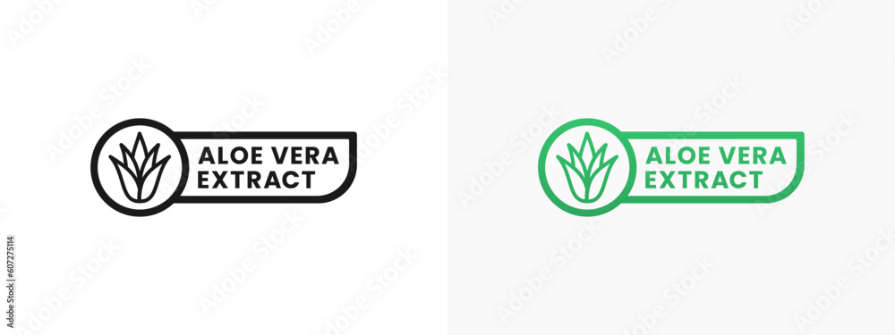 Aloe Vera Label or Aloe Vera Sign Vector Isolated in Flat Style. Best ...