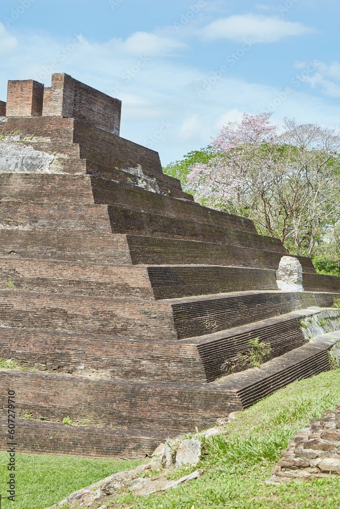 Stockfoto The elaborate ruins of Comalcalco in Tabasco, Mexico, is the ...