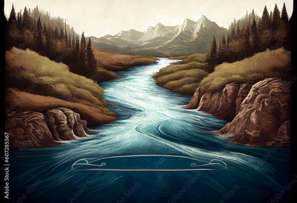 Earth as a river, banner for world water day or World Rivers Day ...