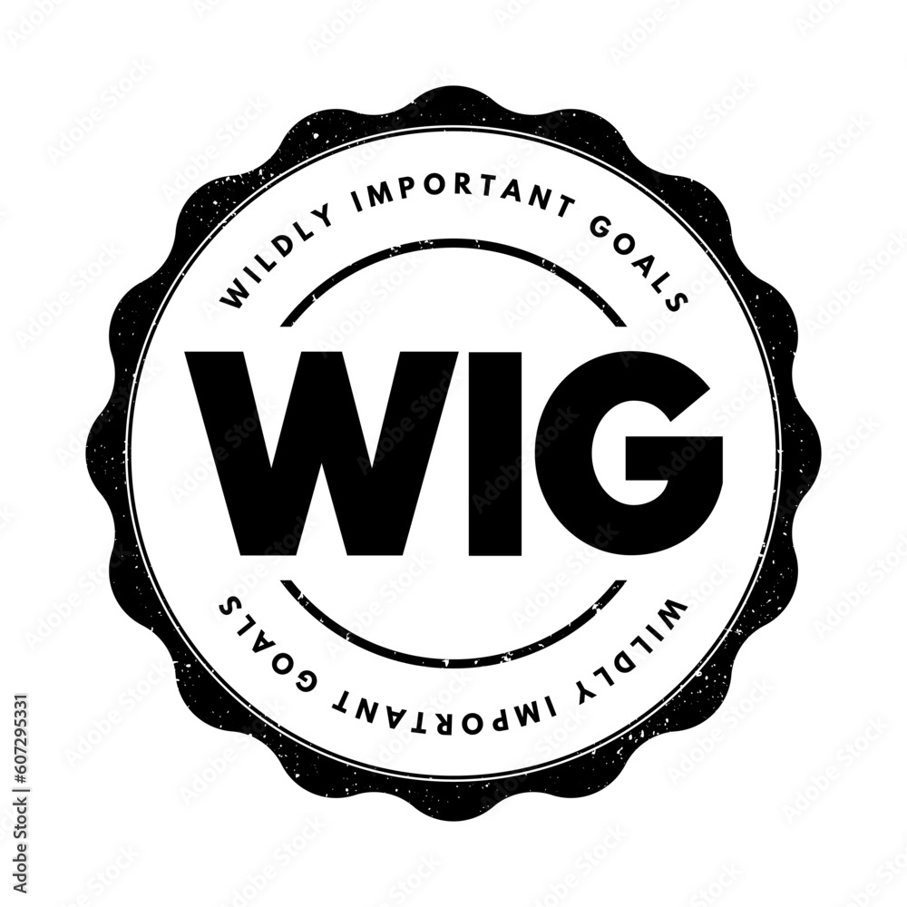 WIG Wildly Important Goals - highly important goals that must be ...