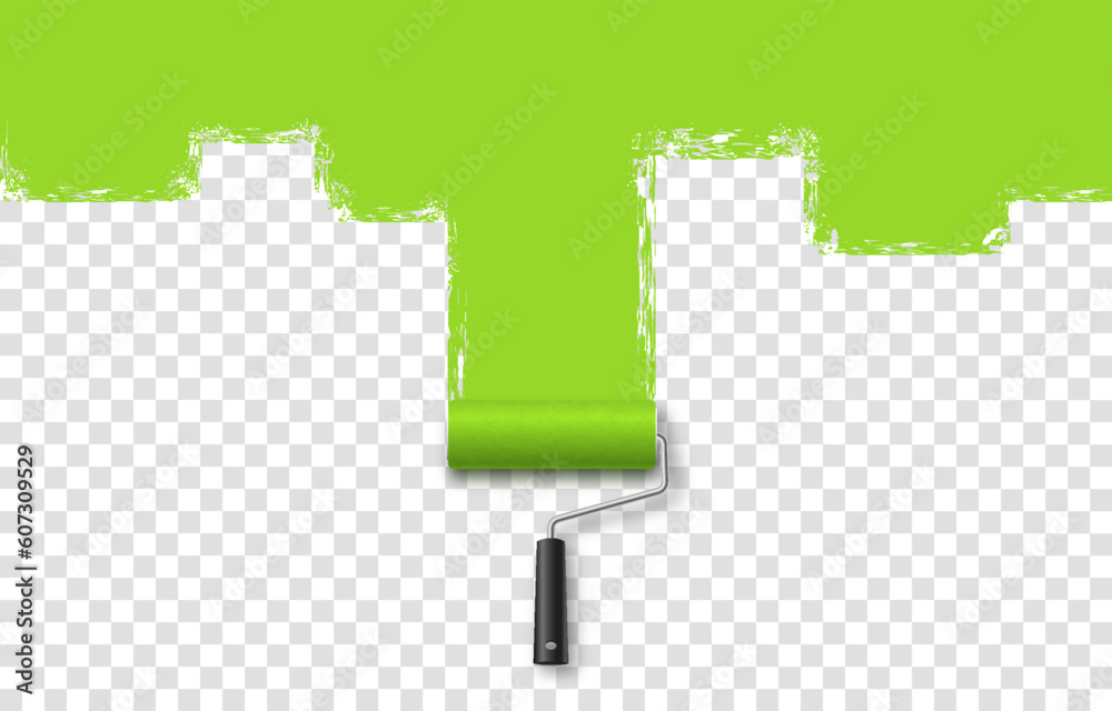 Vector paint roller. Paint roller png. Tool for wall painting, drawing ...