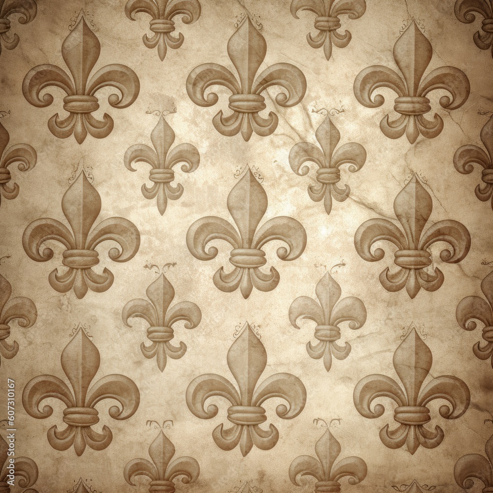 Fleur de lis paper texture banner. Generate Ai Stock Illustration ...