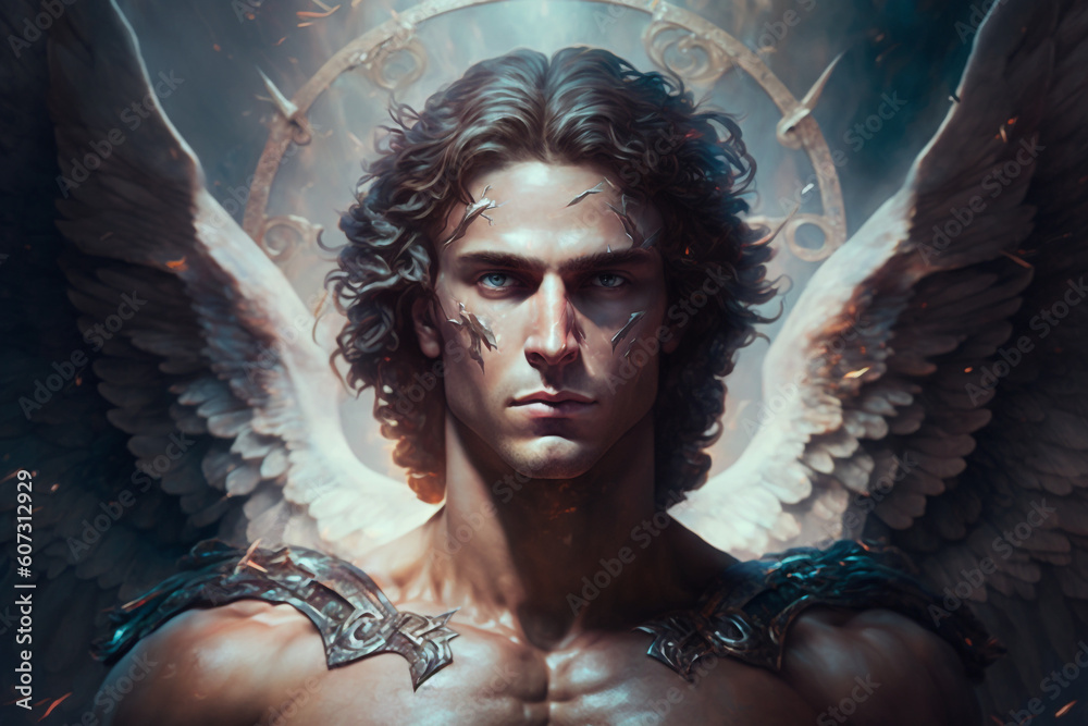 The Radiant Guardian: Archangel Michael's Divine Power. Generative AI ...