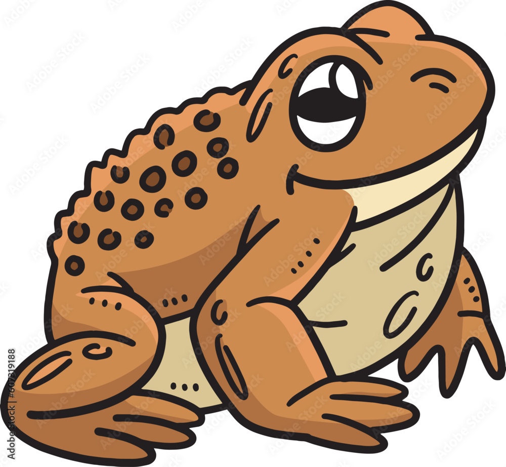 Mother Frog Cartoon Colored Clipart Illustration Stock Vector | Adobe Stock