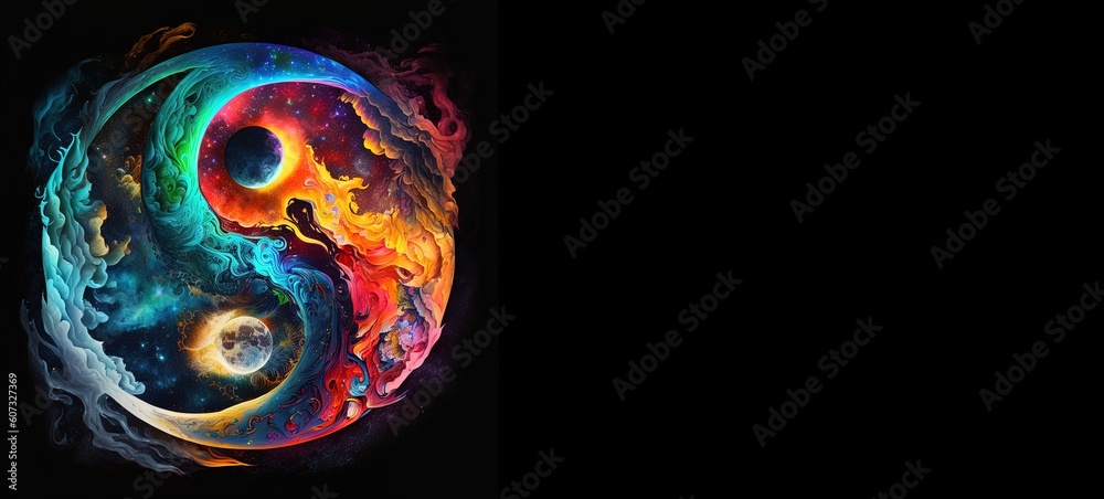 The soul and the cosmic yin yang are celebrating the cosmos and the ...
