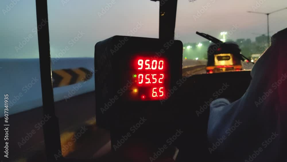 Passengers POV Fare calculating meter in Indian Tuktuk | Indian tuk tuk ...