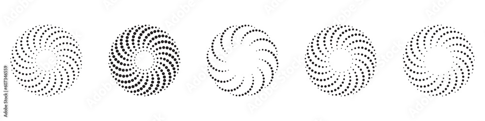 Dotted spiral vortex design element, vector illustration. Stock Vector ...