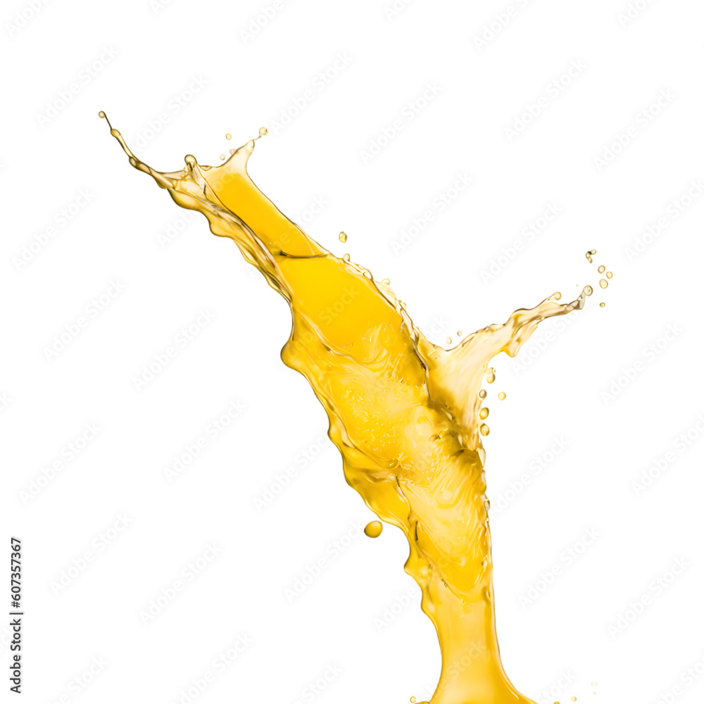 juice liquid splashes isolated on white background,a stop motion Stock ...