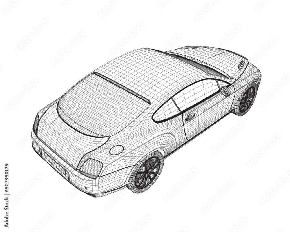 Coloring page vector line art for book and drawing. Black wireframe ...