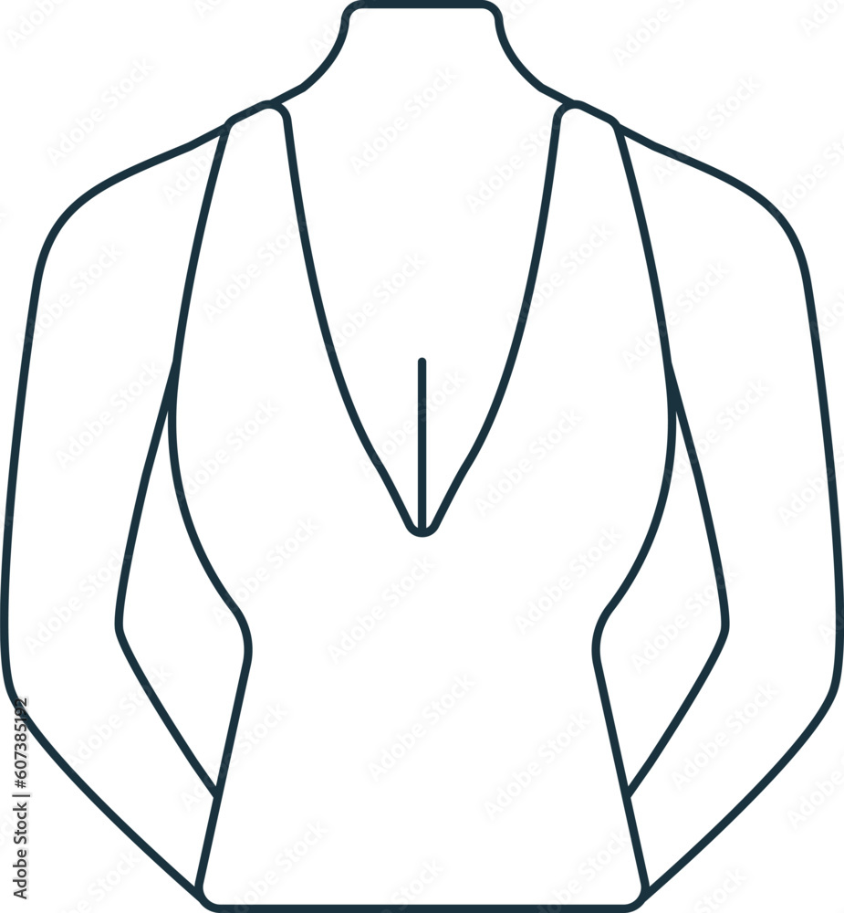 Decolette icon. Monochrome simple sign from cosmetology collection ...