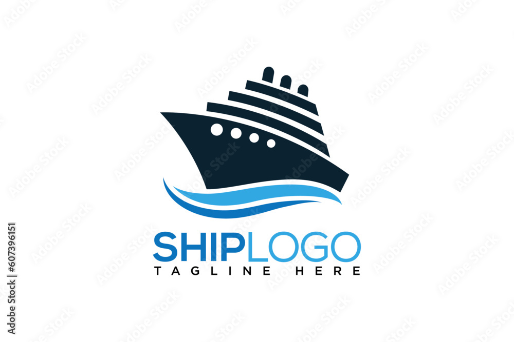 Creative Shipping Company Logo Design เวกเตอร์สต็อก | Adobe Stock