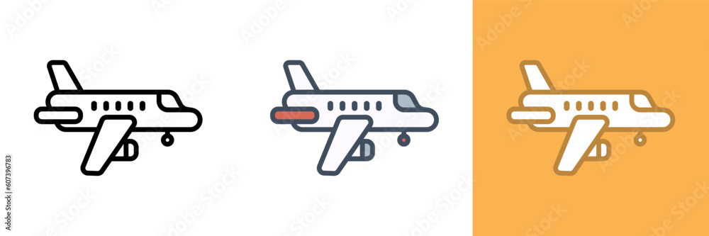 Airplane Icon, an icon representing an airplane, symbolizing travel ...