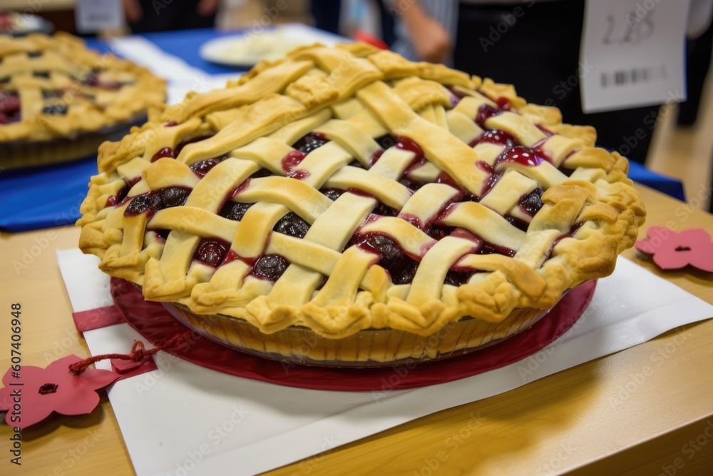 cherry pie baking competition, with contestants showcasing their skills ...